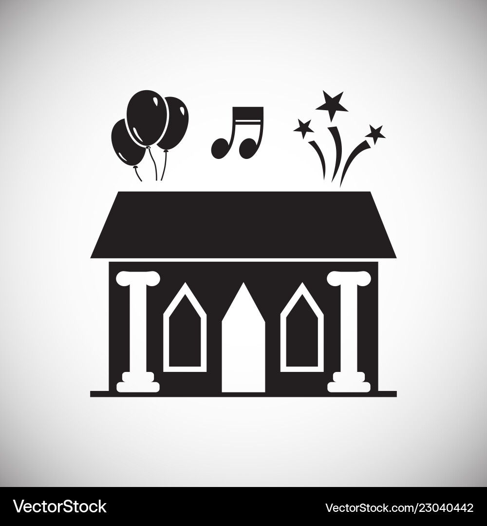 Wedding ceremony venue icon on white background Vector Image