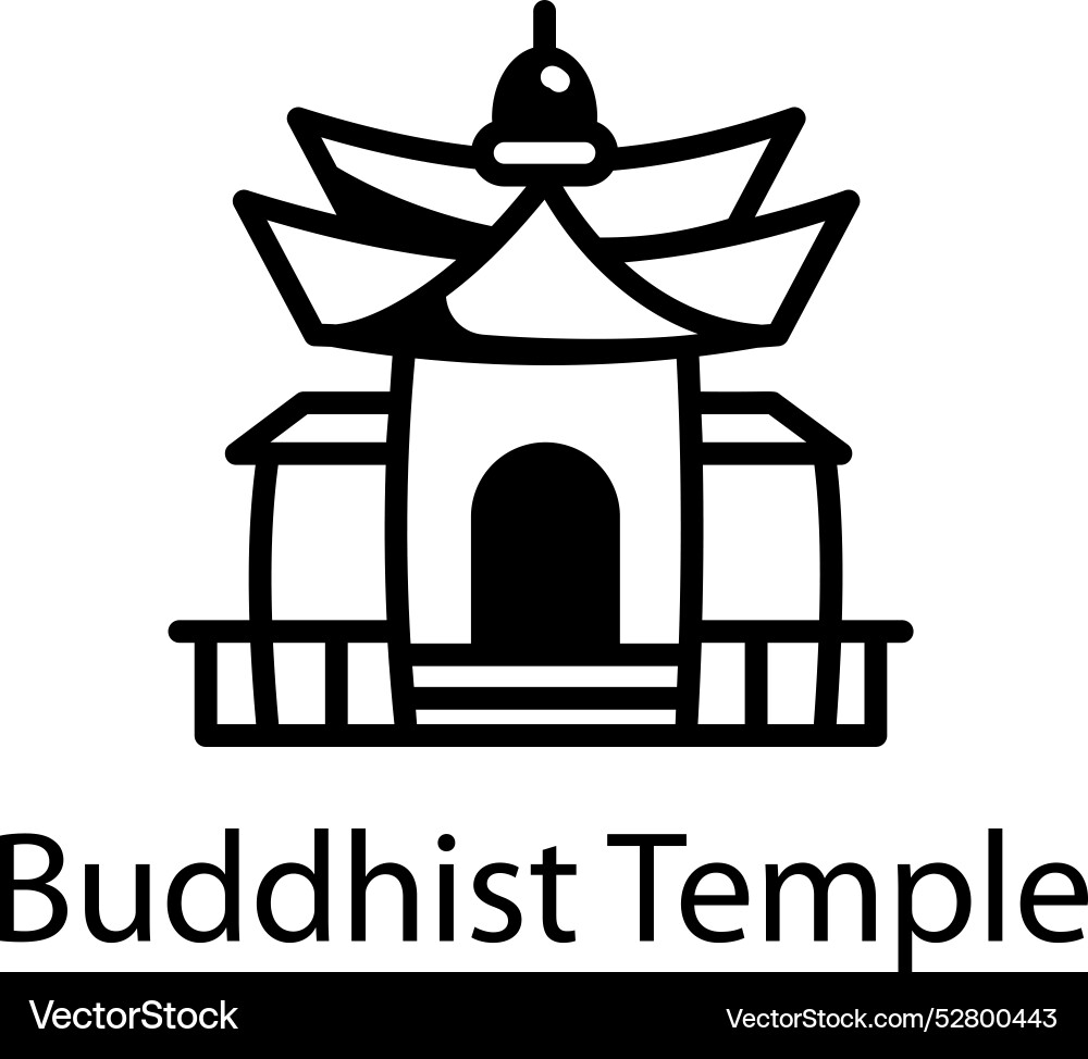 Buddhist temple Royalty Free Vector Image - VectorStock