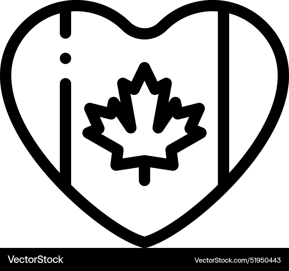 Canada icon thin linear style design isolated Vector Image