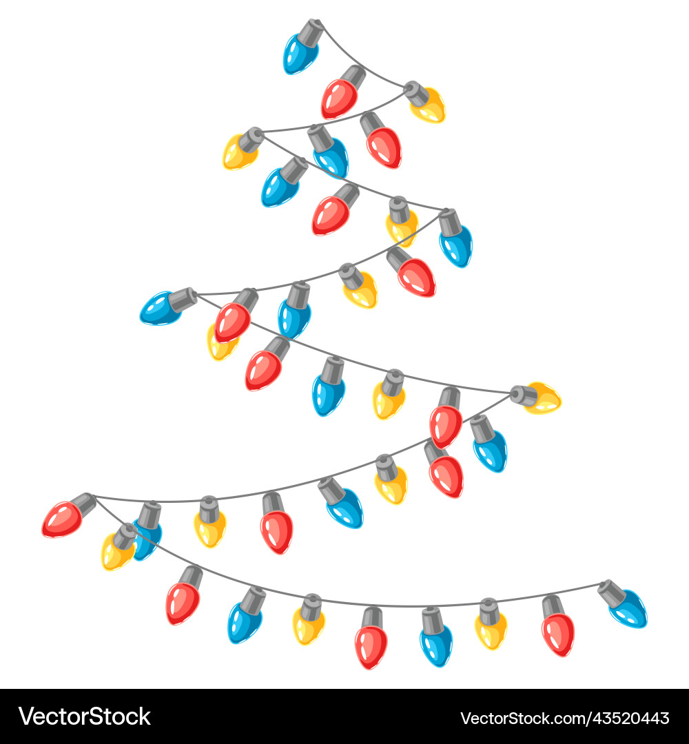 Christmas Light Garland Royalty Free Vector Image