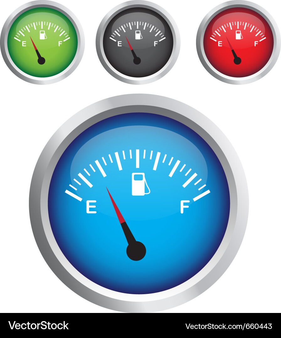 Circular fuel display Royalty Free Vector Image