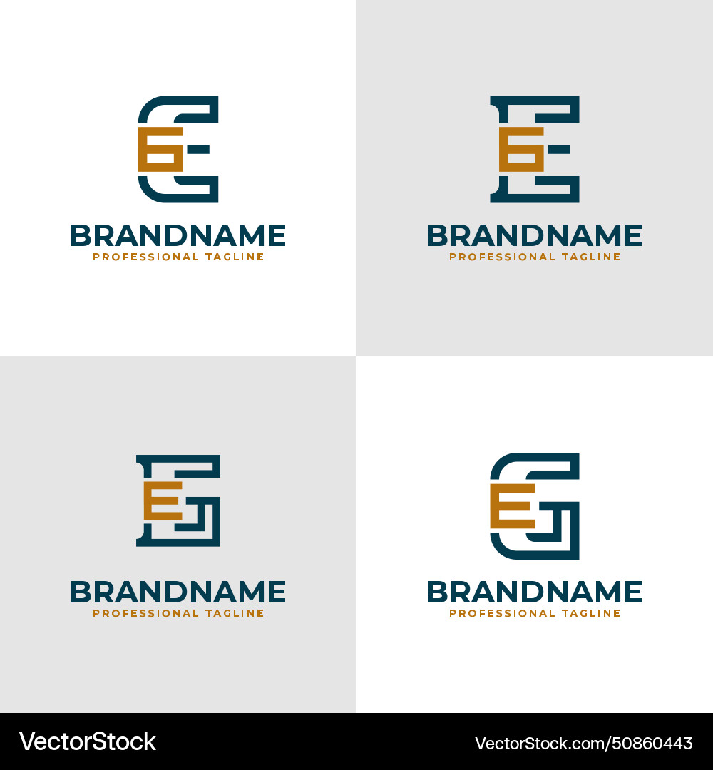 Elegant letters eg and ge monogram logo suitable Vector Image
