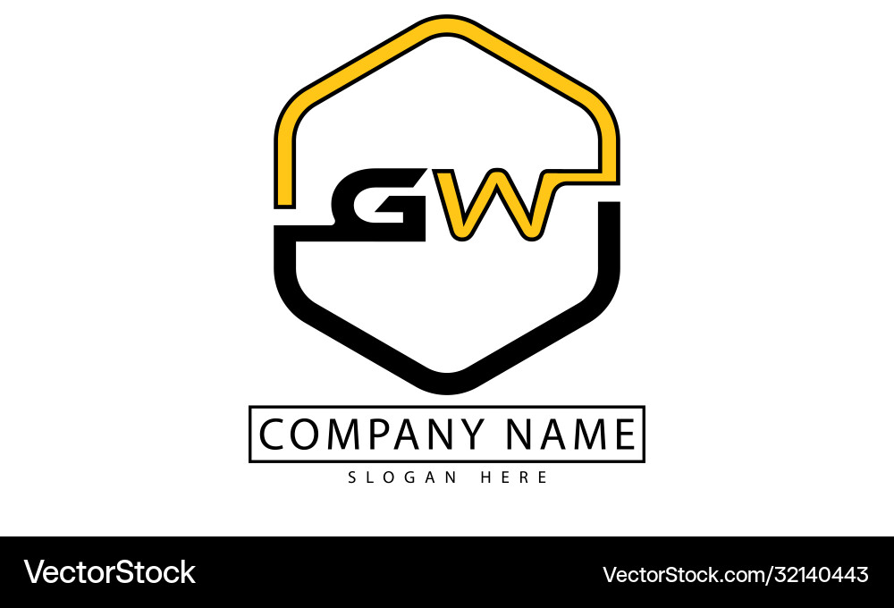 Gw logo Royalty Free Vector Image - VectorStock