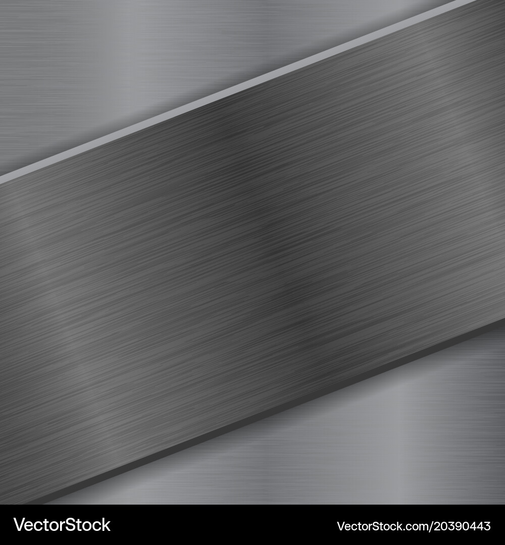 Metal background with iron brushed plate Vector Image