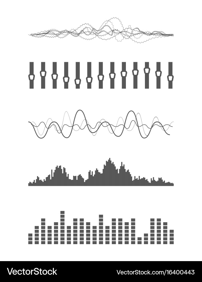 Music sound waves Royalty Free Vector Image - VectorStock