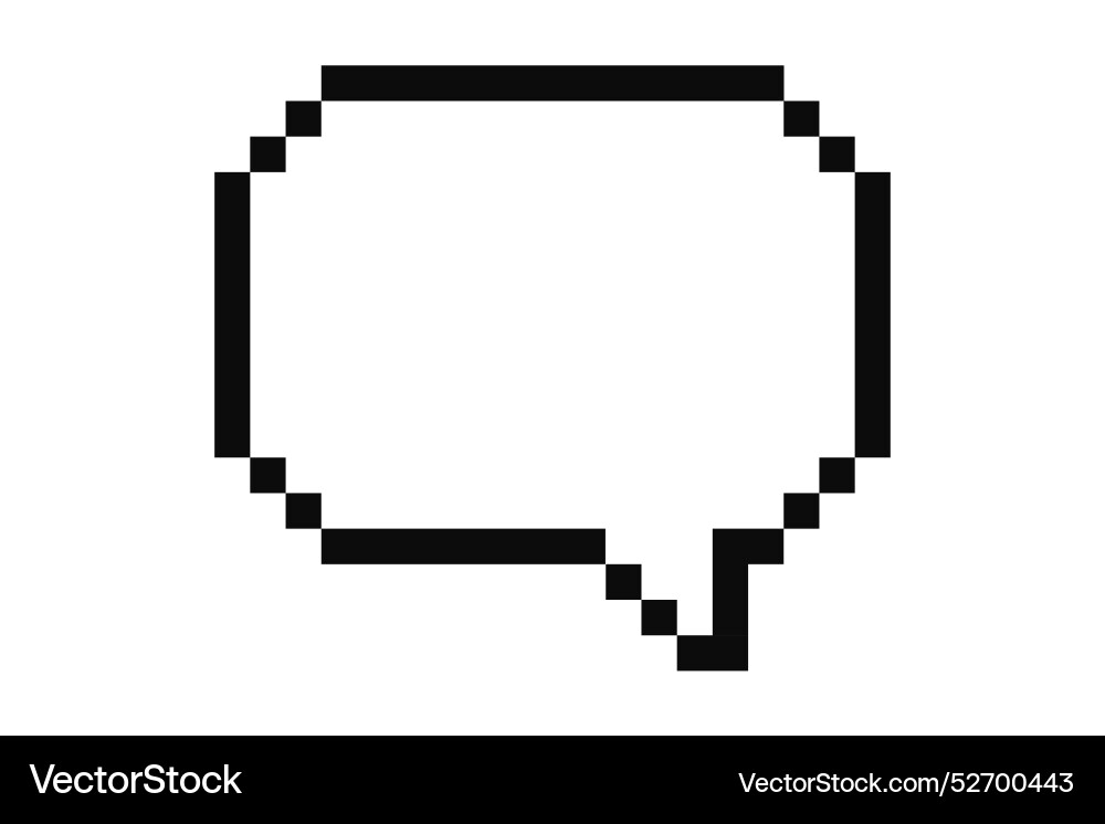 Pixel speech bubble cloud 8 bit y2k digital retro Vector Image