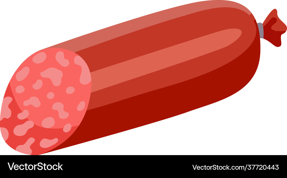 Salami sausage food composition Royalty Free Vector Image
