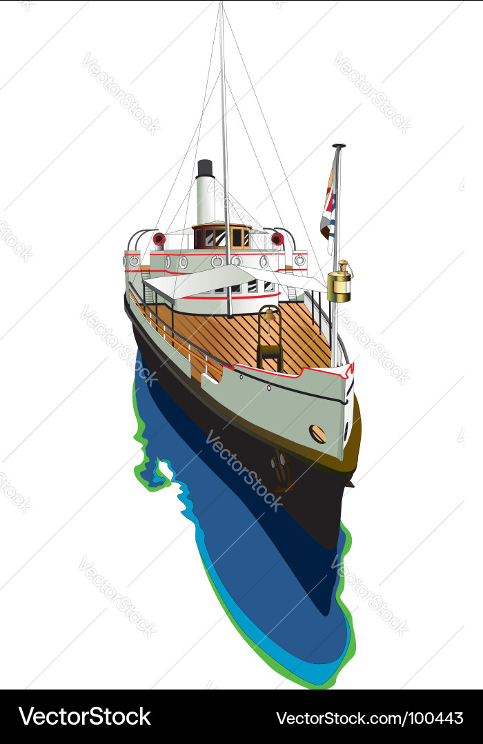 Steamship Royalty Free Vector Image - VectorStock