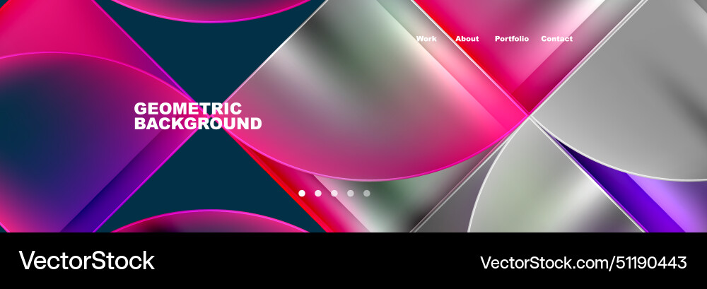 Vibrant geometric background with various colors Vector Image