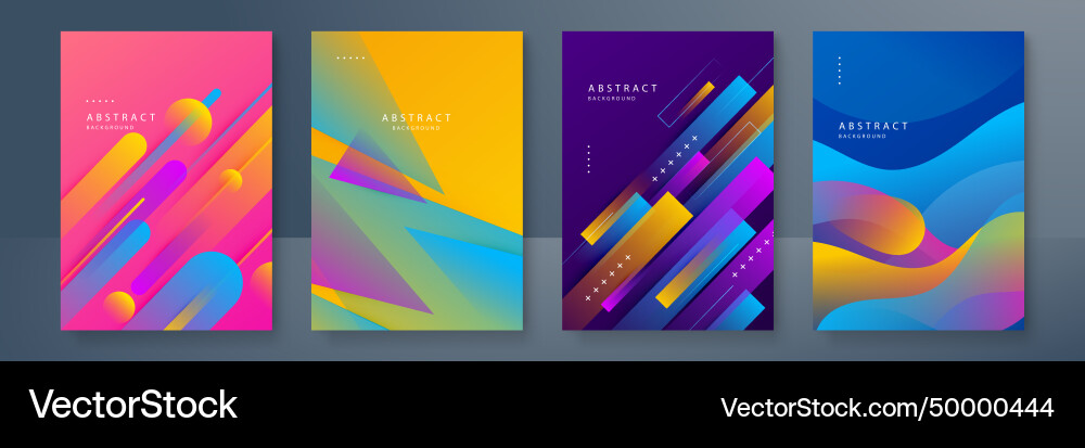 Abstract trendy gradient flowing geometric Vector Image