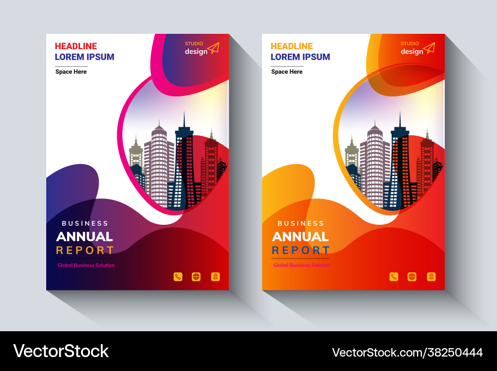 Annual Report Template Royalty Free Vector Image