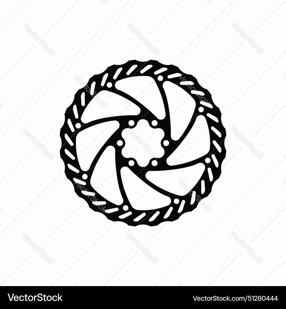 Bicycle bike brake disc rotor icon Royalty Free Vector Image