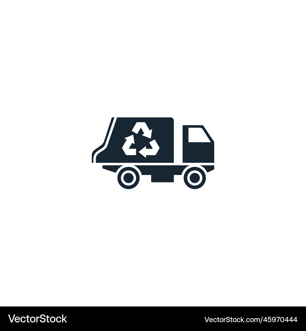 Garbage truck creative icon from recycling icons Vector Image