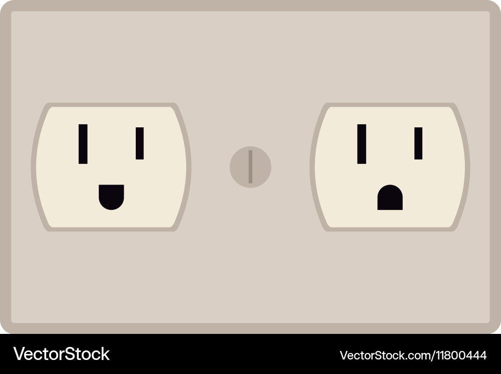Isolated electric plug design Royalty Free Vector Image