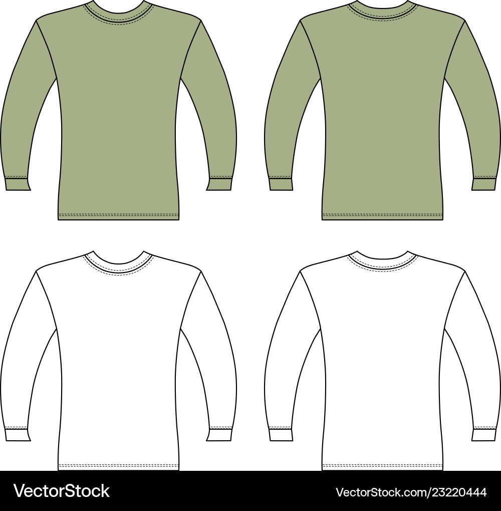 Long sleeve t-shirt Royalty Free Vector Image - VectorStock