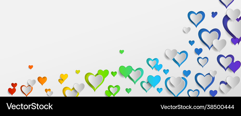 Rainbow colored background showing lgbt support Vector Image