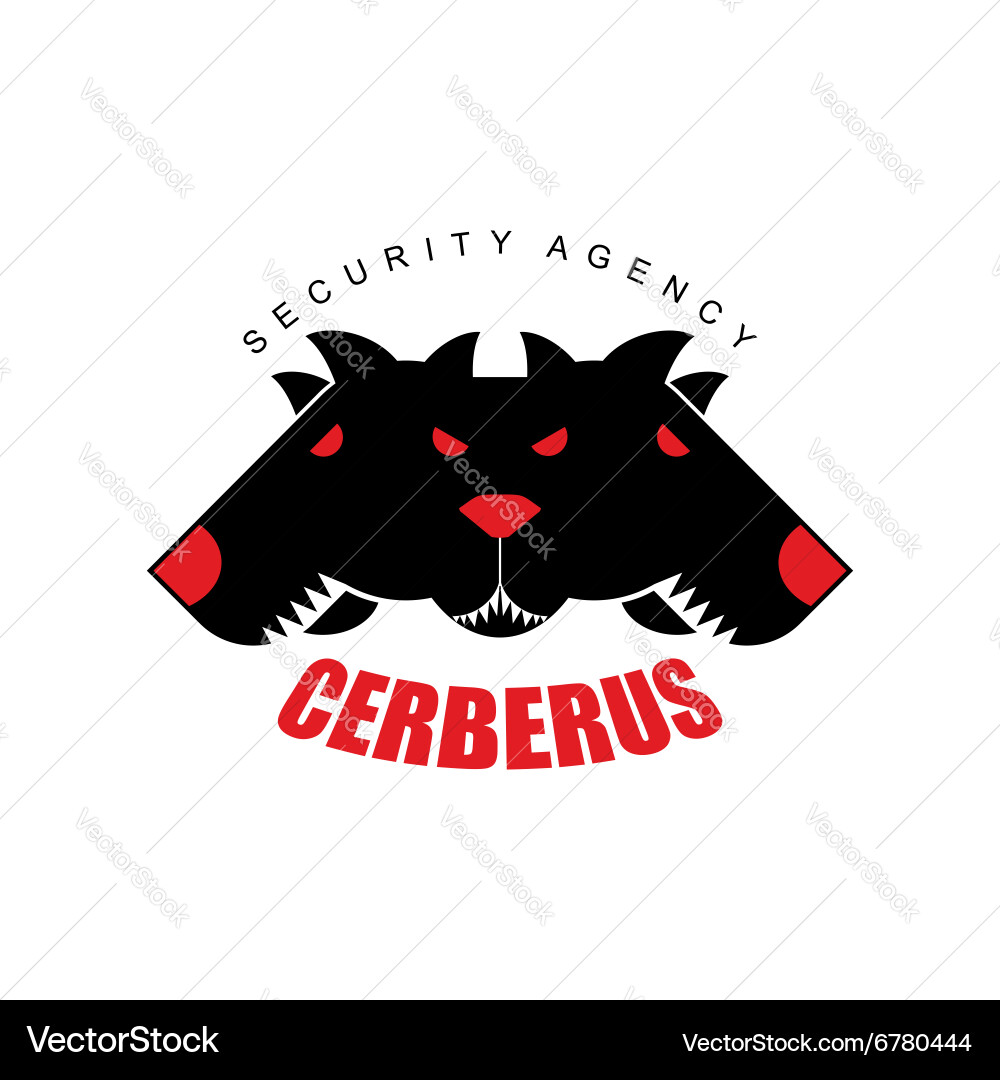 Security agency cerberus logo for company Vector Image