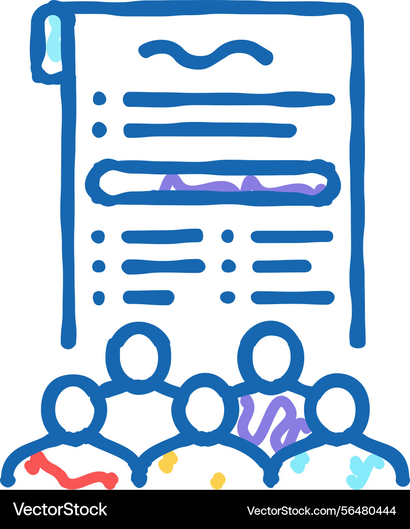 Social norms law dictionary icon doodle Royalty Free Vector