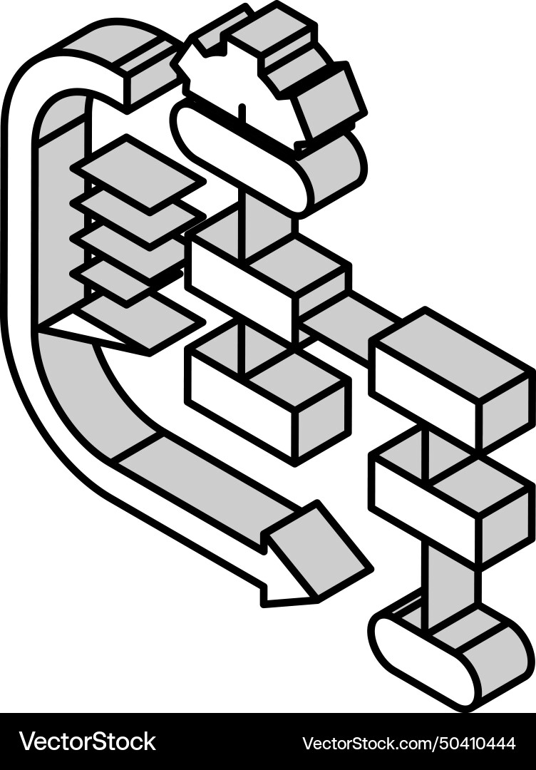Uml Diagrams Analyst Isometric Icon Royalty Free Vector
