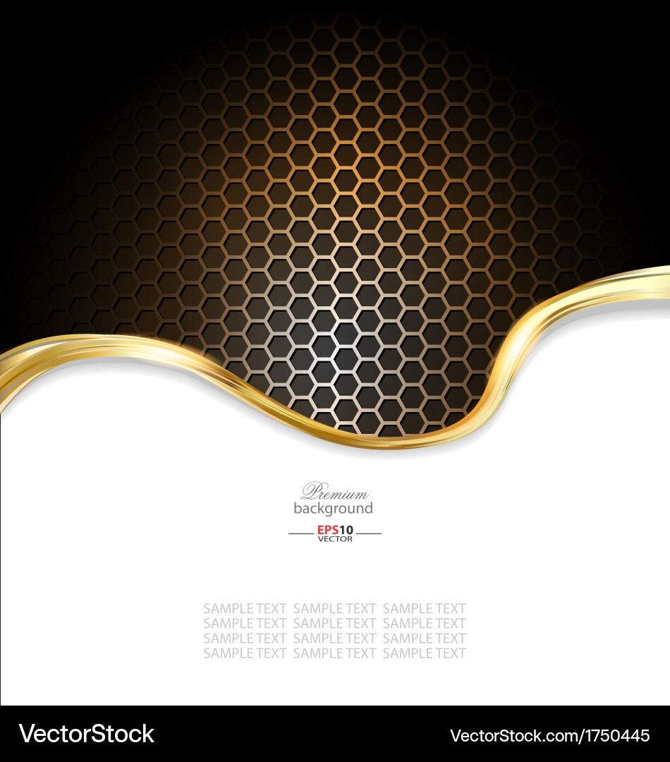 Abstract gold metallic background Royalty Free Vector Image
