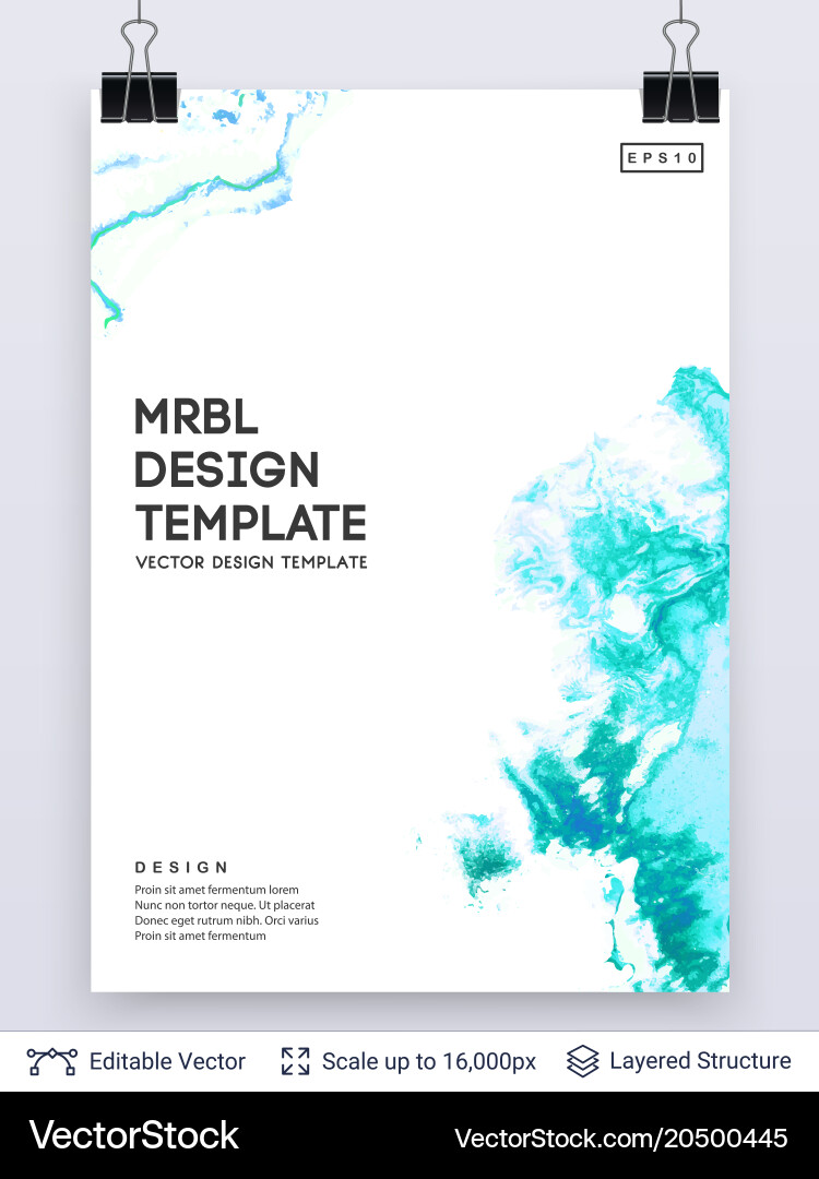 Abstract ink background marble style Royalty Free Vector