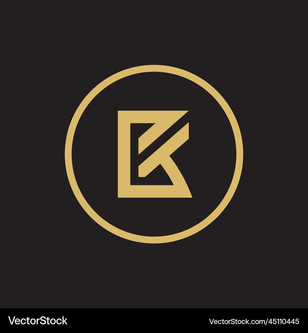 Bk logo design Royalty Free Vector Image - VectorStock