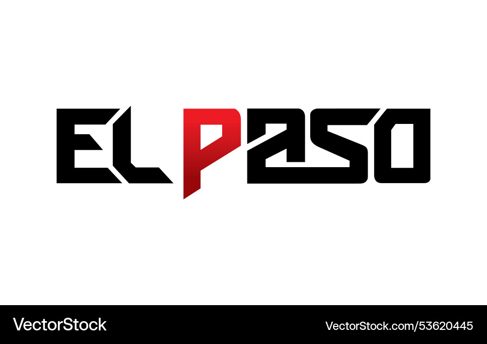 El paso typography design Royalty Free Vector Image