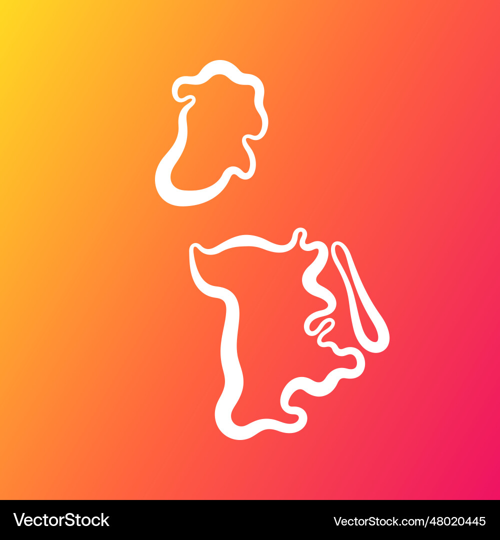 Macau - outline map on gradient background Vector Image