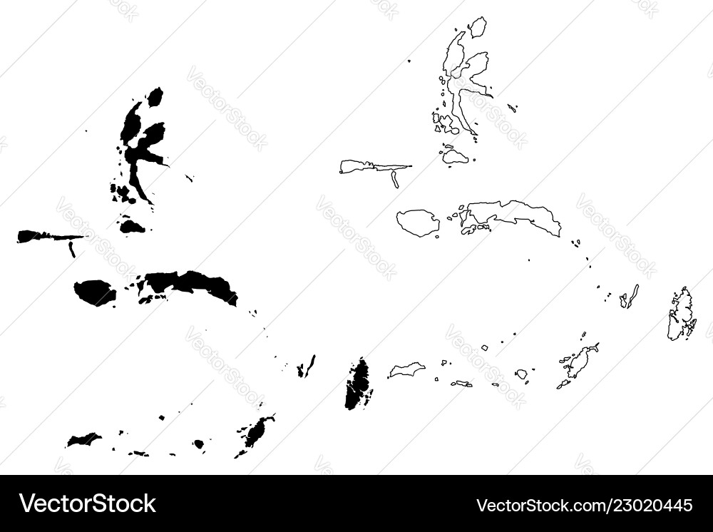 Maluku islands map Royalty Free Vector Image - VectorStock