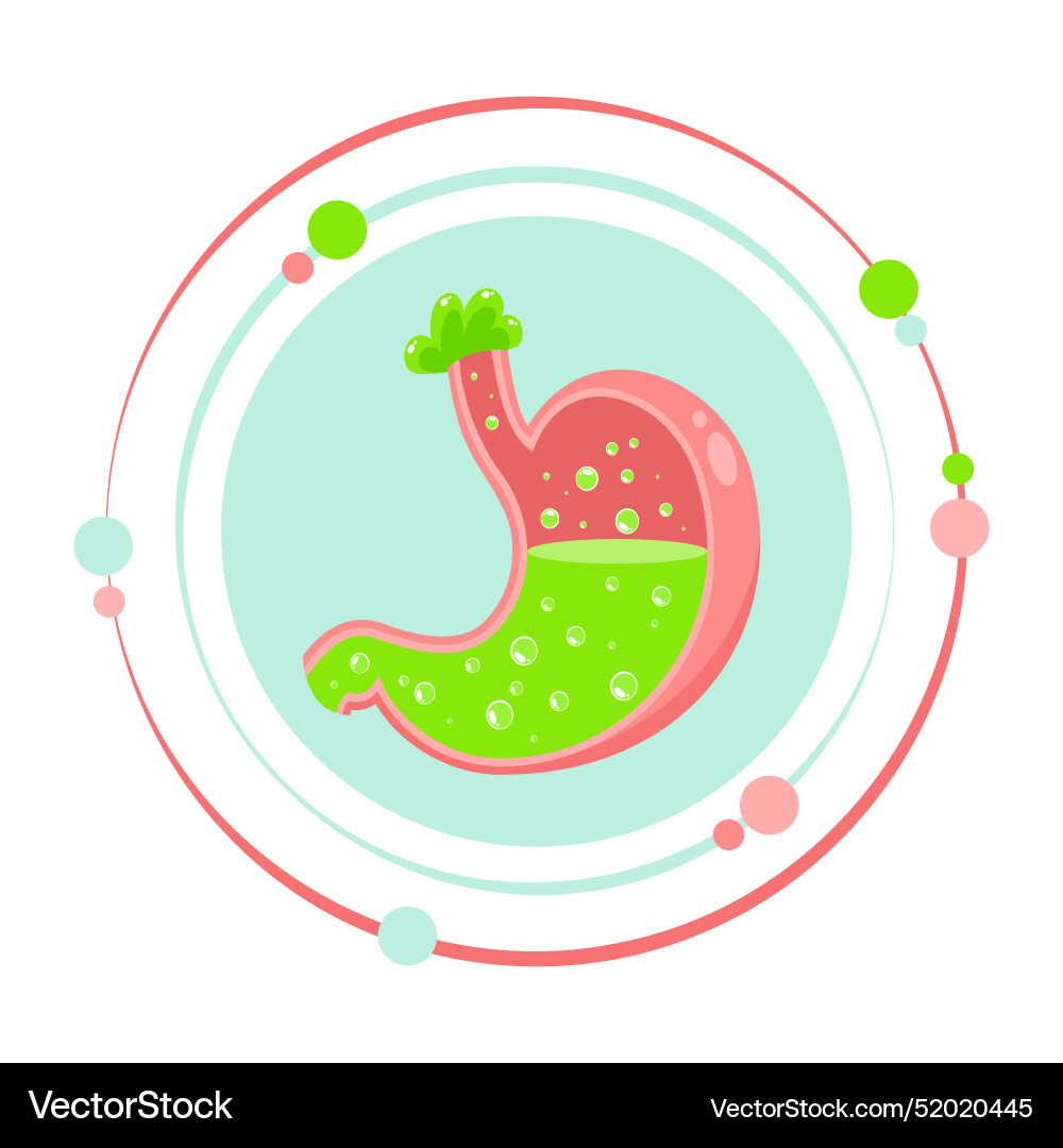 Nausea stomach icon Royalty Free Vector Image - VectorStock