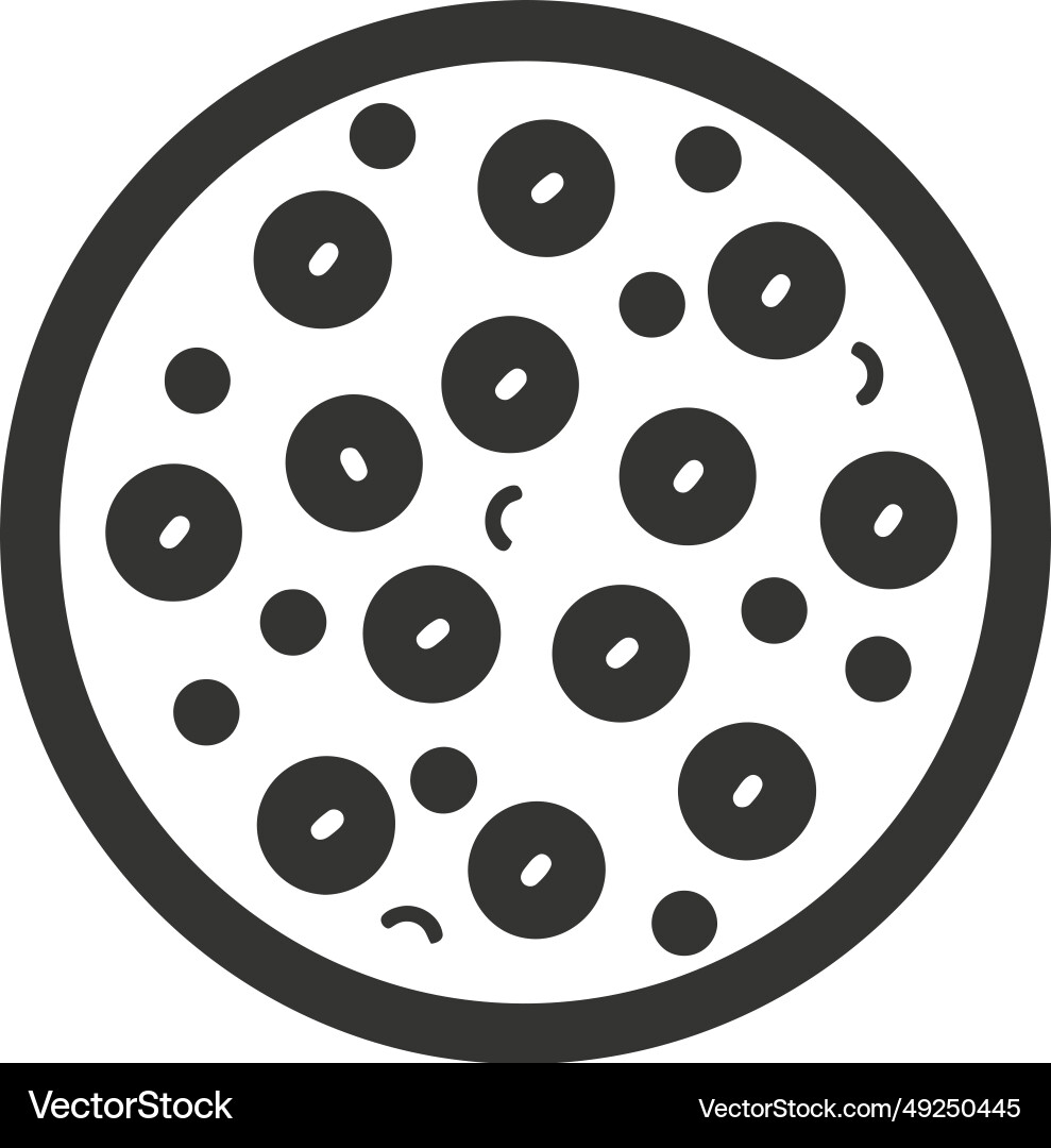 Pepperoni Pizza-Ikone Lizenzfreies Vektorbild