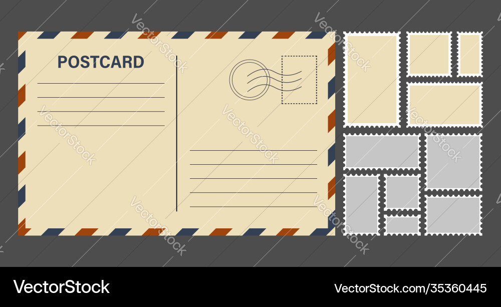 Stempel Vorlage leer Rechteck Lizenzfreies Vektorbild