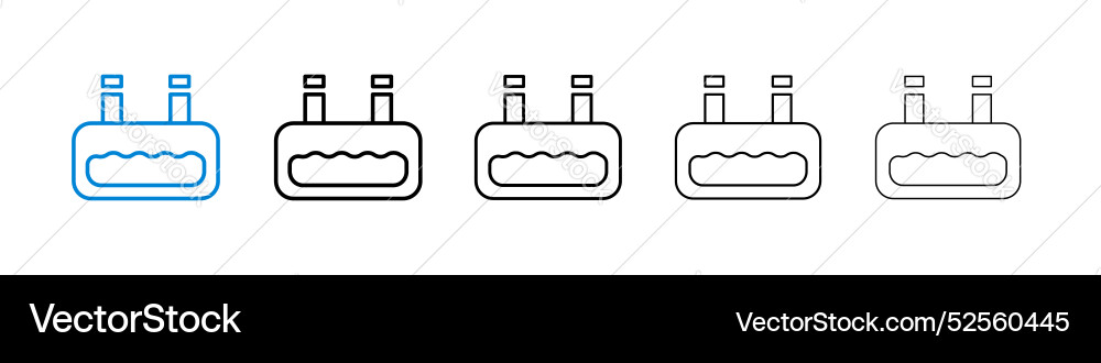 Sewerage tank icon set on white background Vector Image