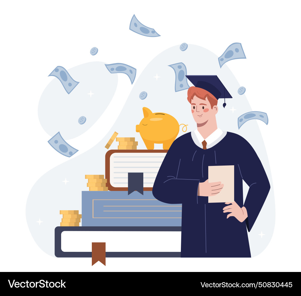 Student loans concept Royalty Free Vector Image