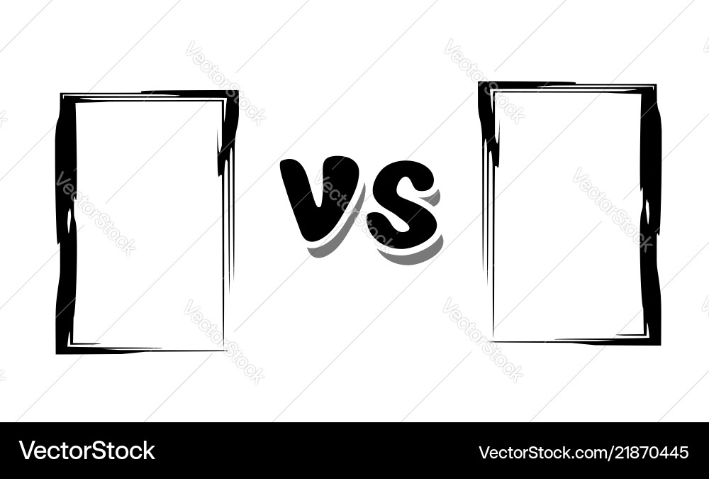Versus template vs screen Royalty Free Vector Image