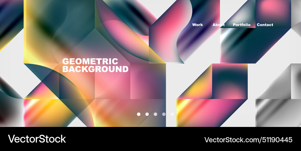 Visual arts font with electric blue and magenta Vector Image