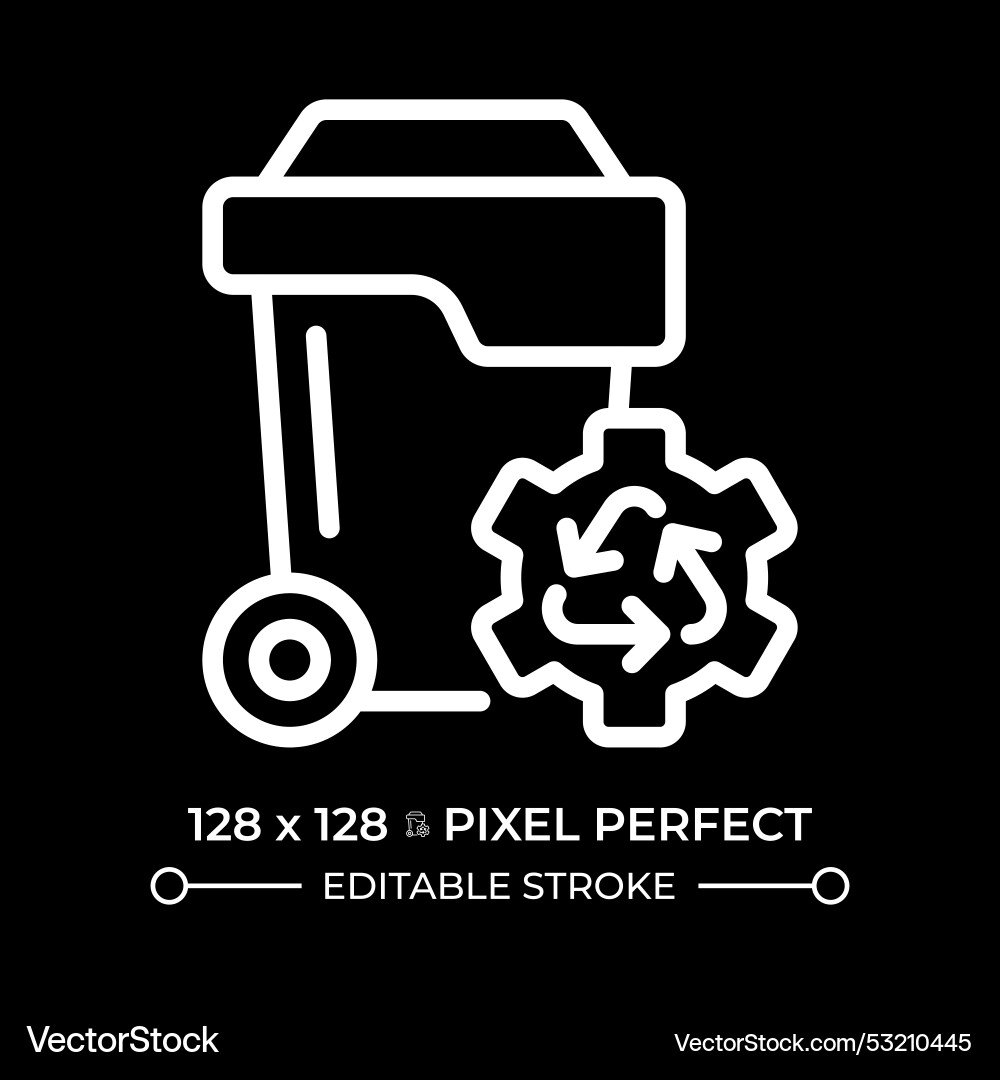 Waste management pixel perfect white linear icon Vector Image Waste management pixel perfect white linear icon Vector Image