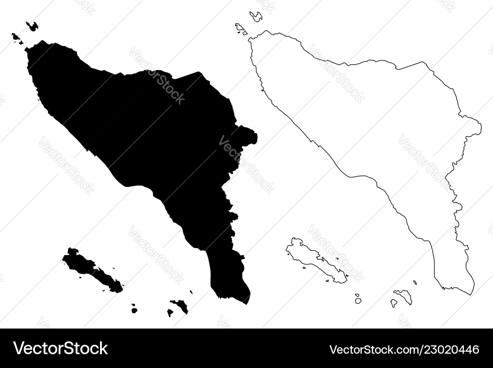 Aceh map Royalty Free Vector Image - VectorStock