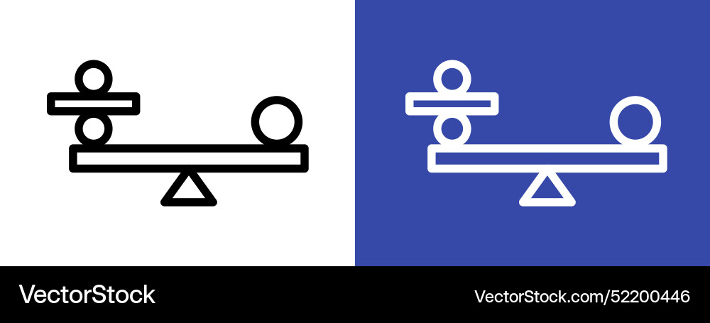 Balancing icon logo sign set outline Royalty Free Vector