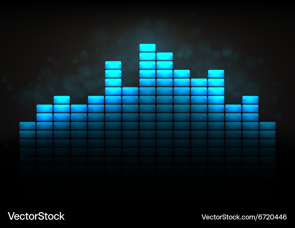 Blue equalizer Royalty Free Vector Image - VectorStock