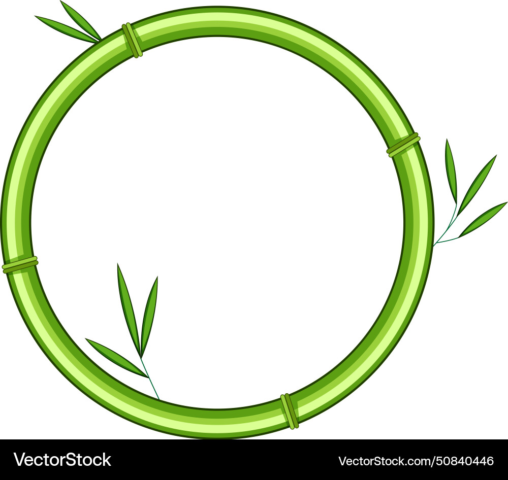Border bamboo frame cartoon Royalty Free Vector Image