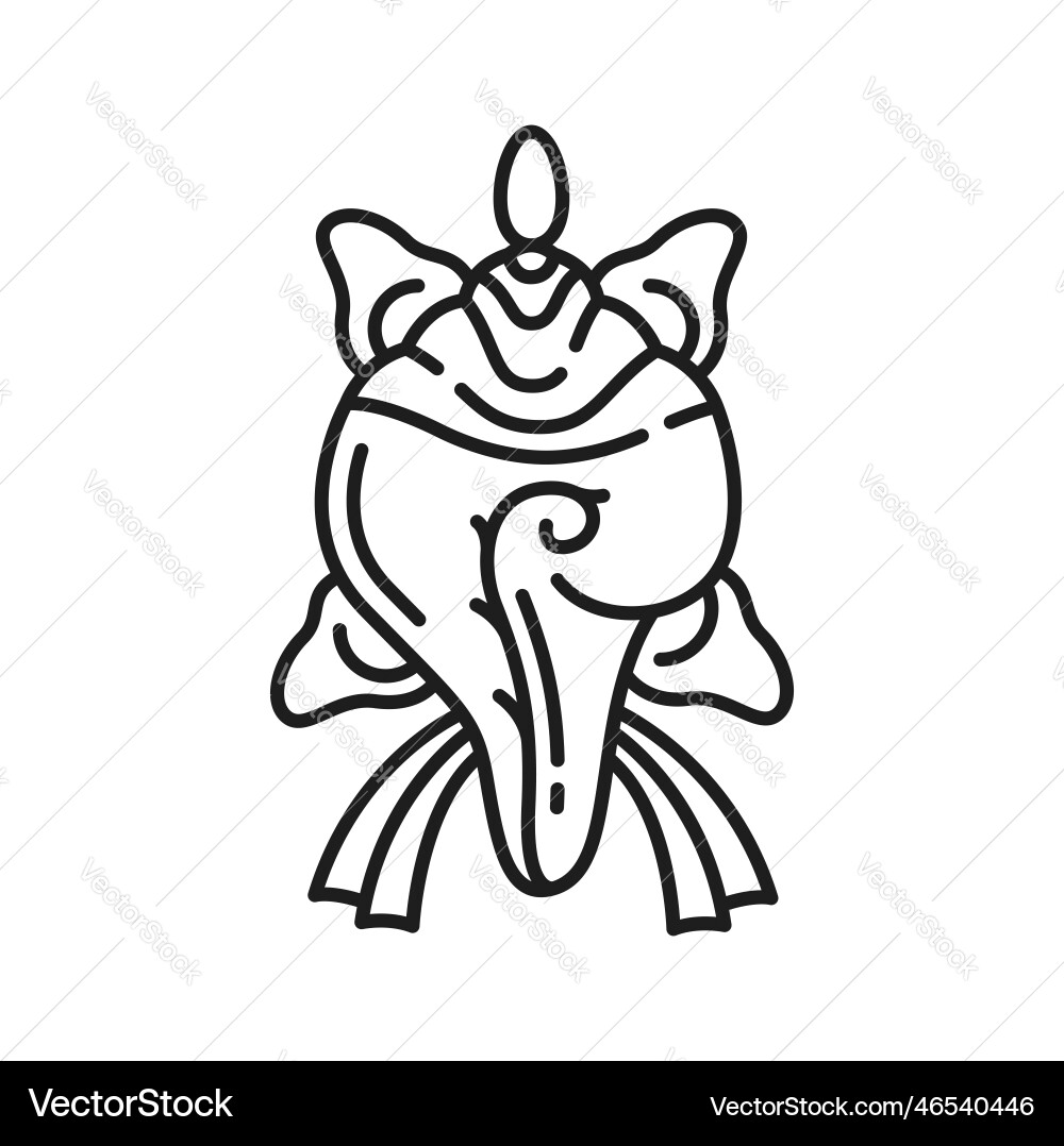 Buddhism religion conch shell shankha symbol Vector Image