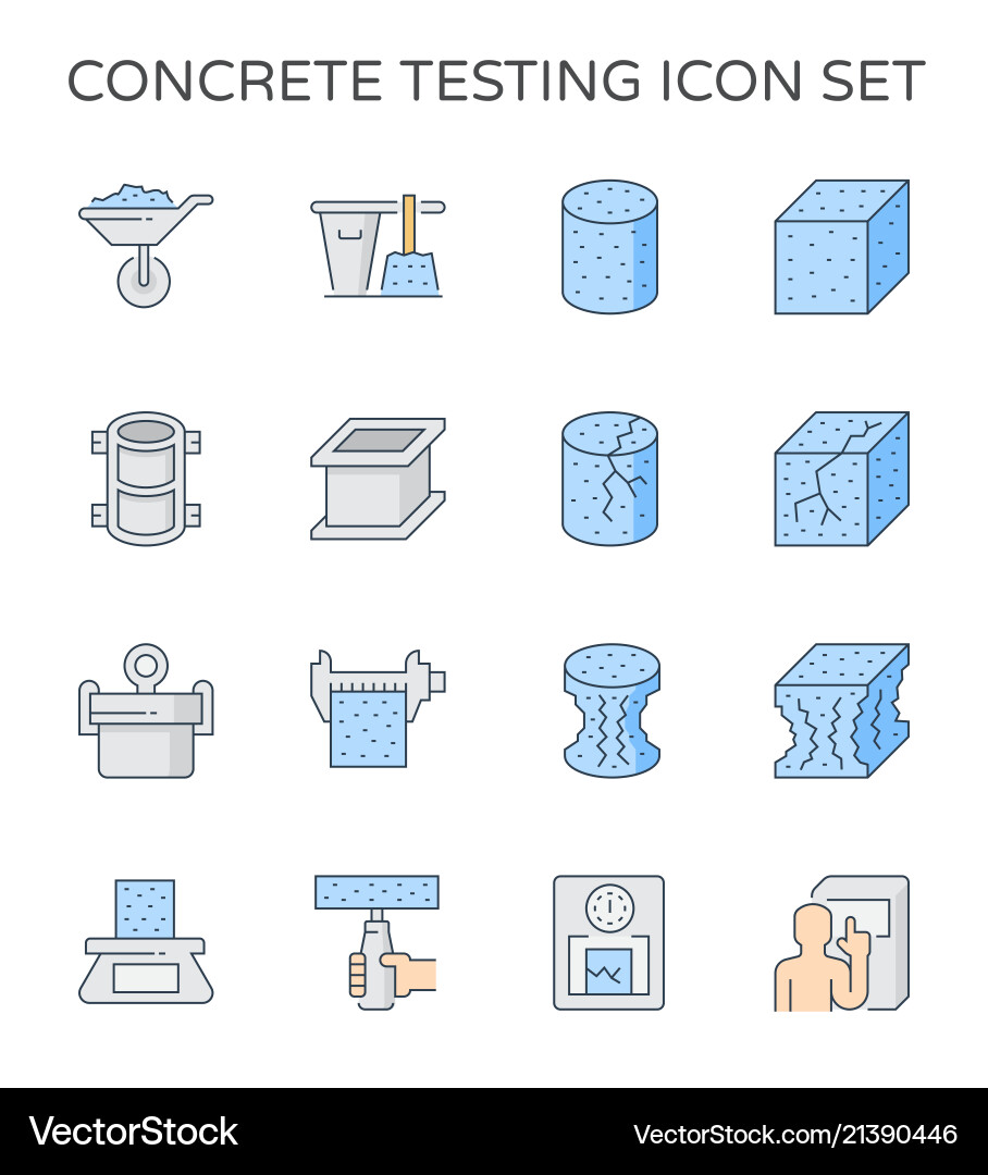 Concrete testing icon Royalty Free Vector Image
