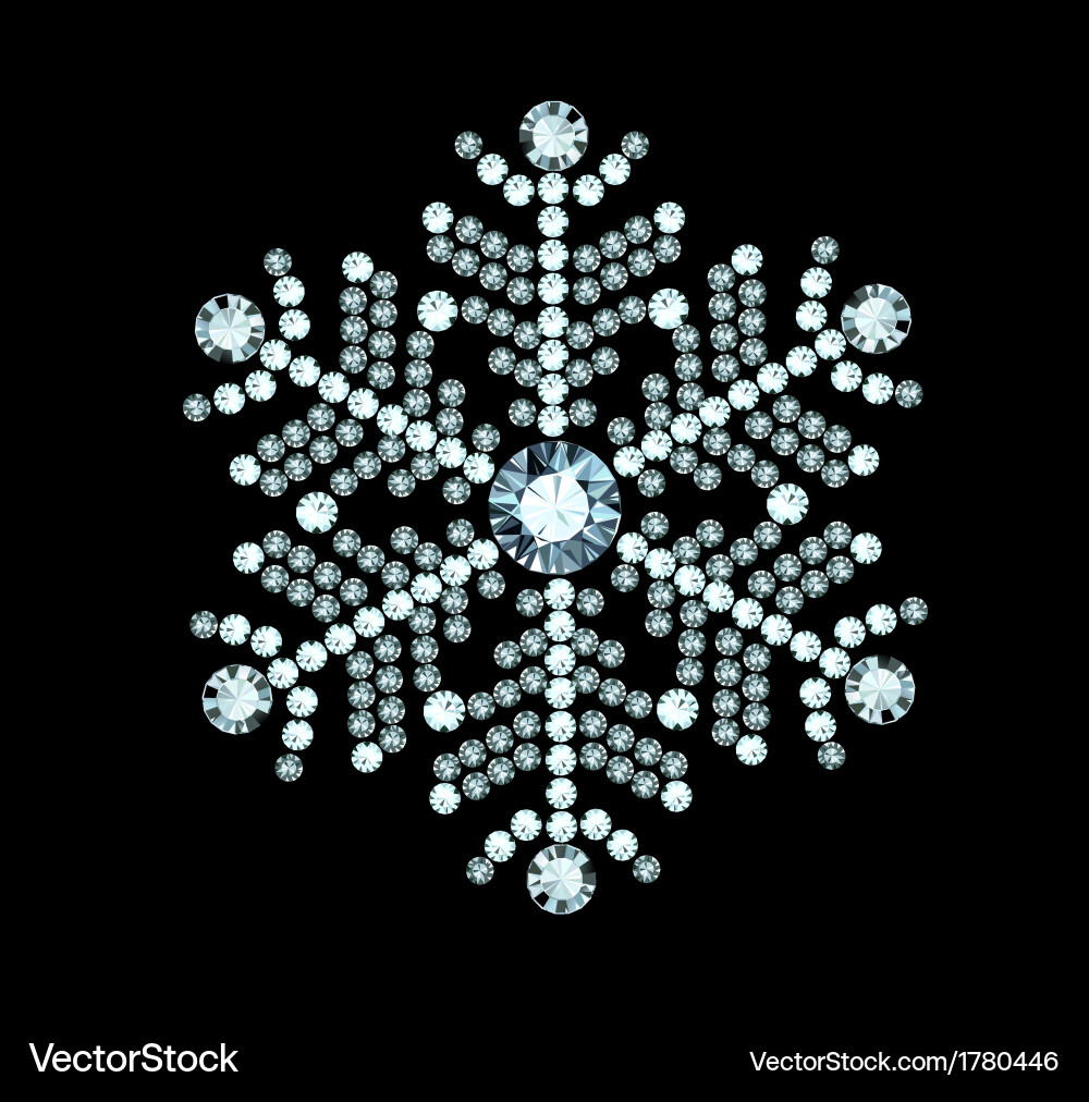 Diamond snowflake Royalty Free Vector Image - VectorStock