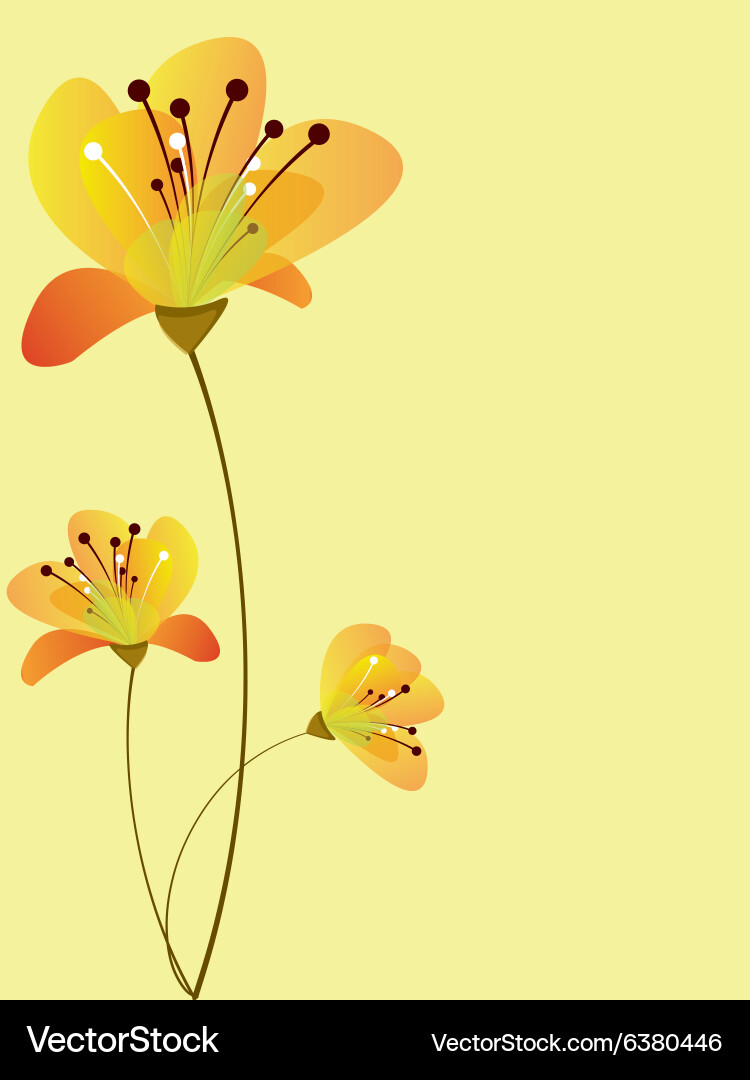 Floral background with flowers Royalty Free Vector Image