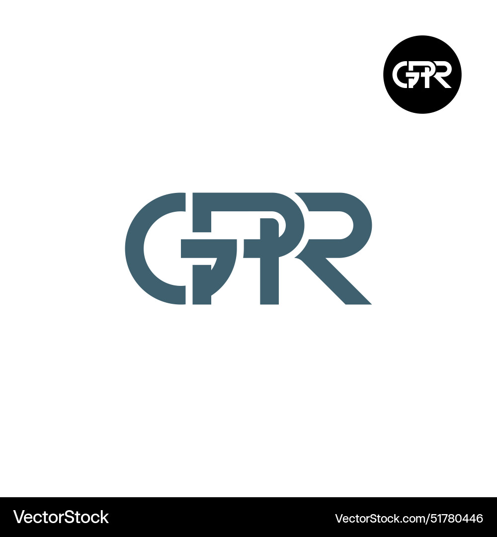 Gpr logo letter monogram design Royalty Free Vector Image