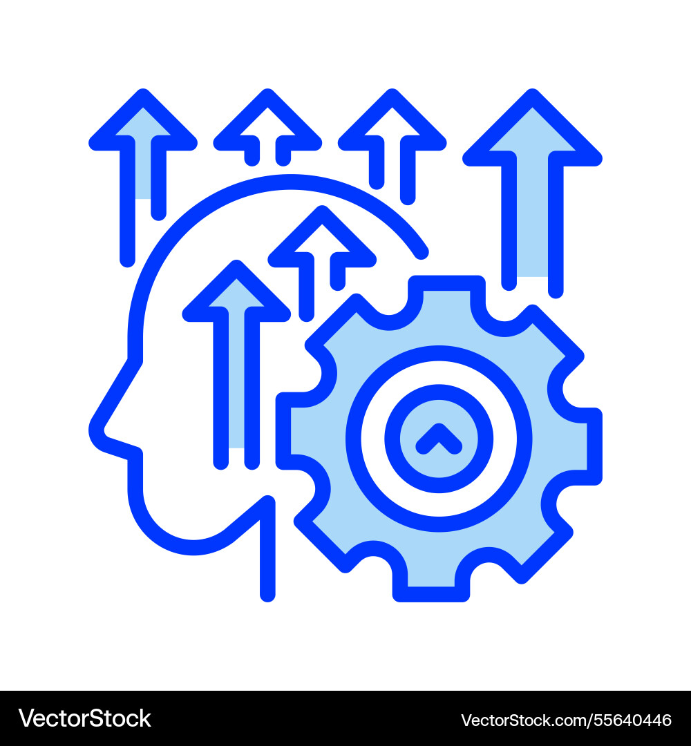 Growth mindset line icon universal creative Vector Image