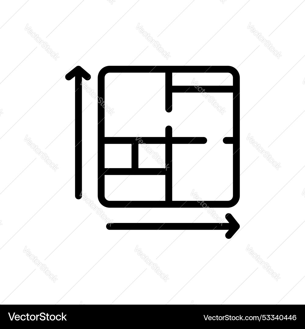 House plan icon set floor design architect Vector Image