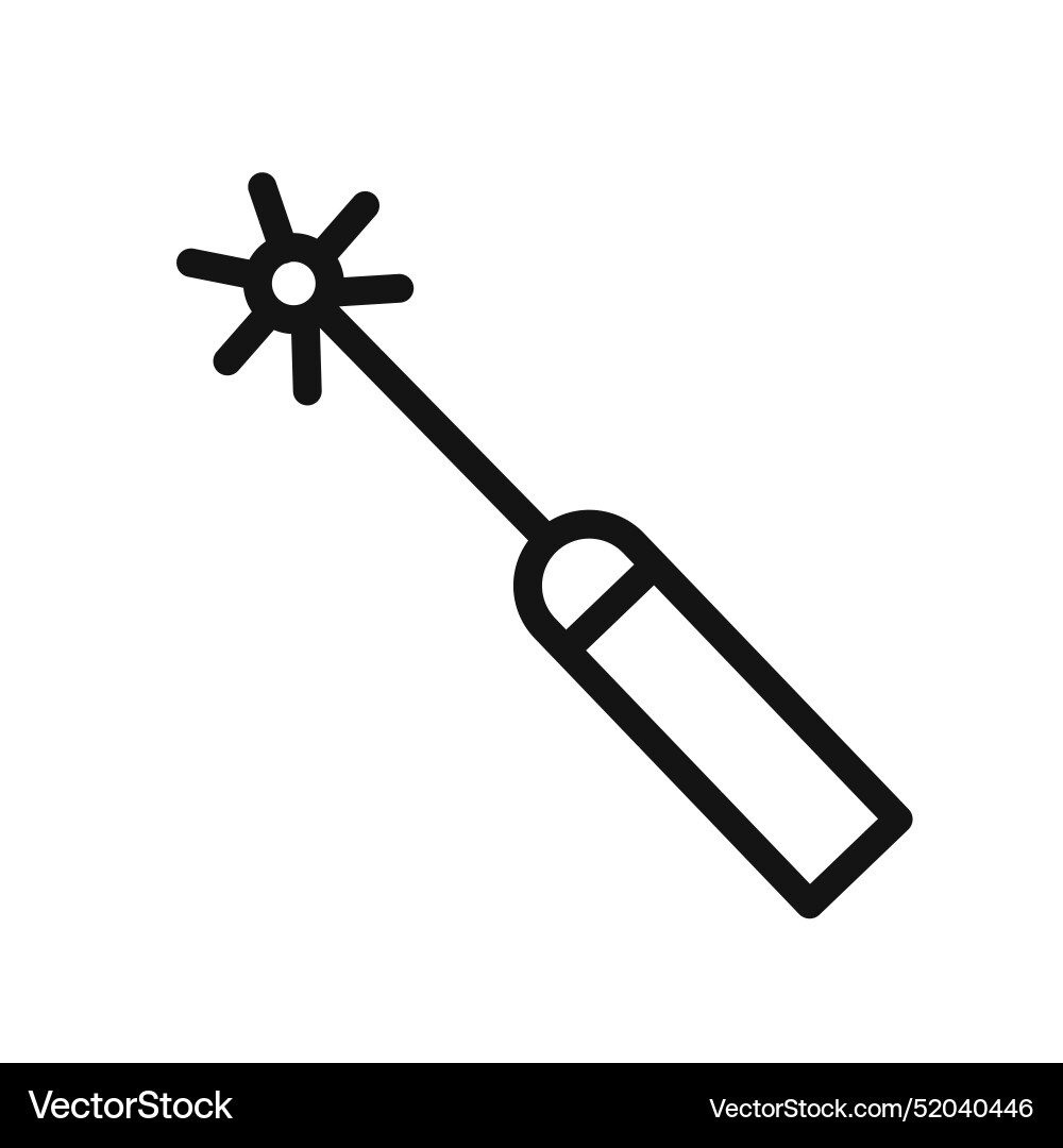 Laser icon black and white sign Royalty Free Vector Image