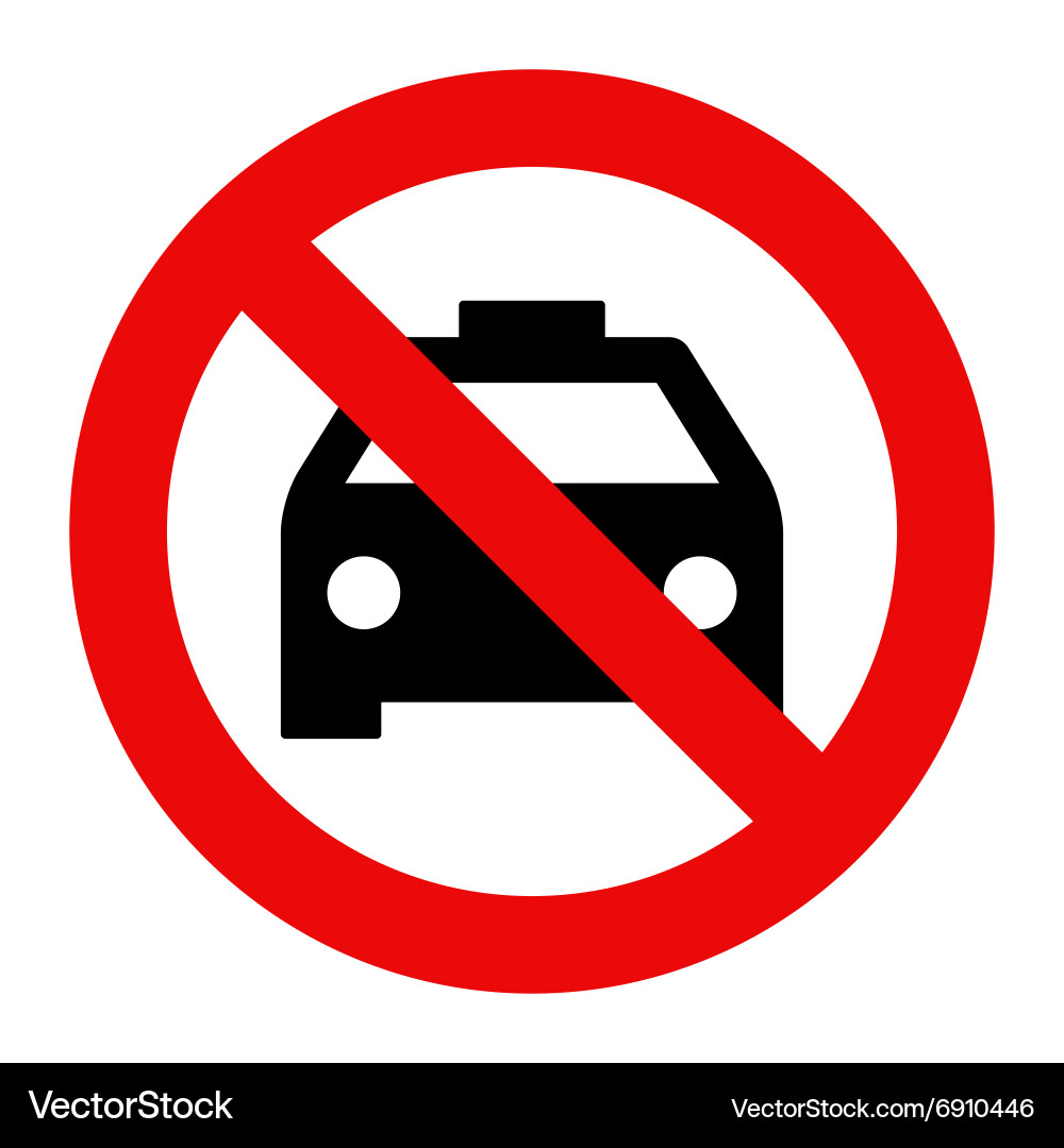 No taxi parking Royalty Free Vector Image - VectorStock